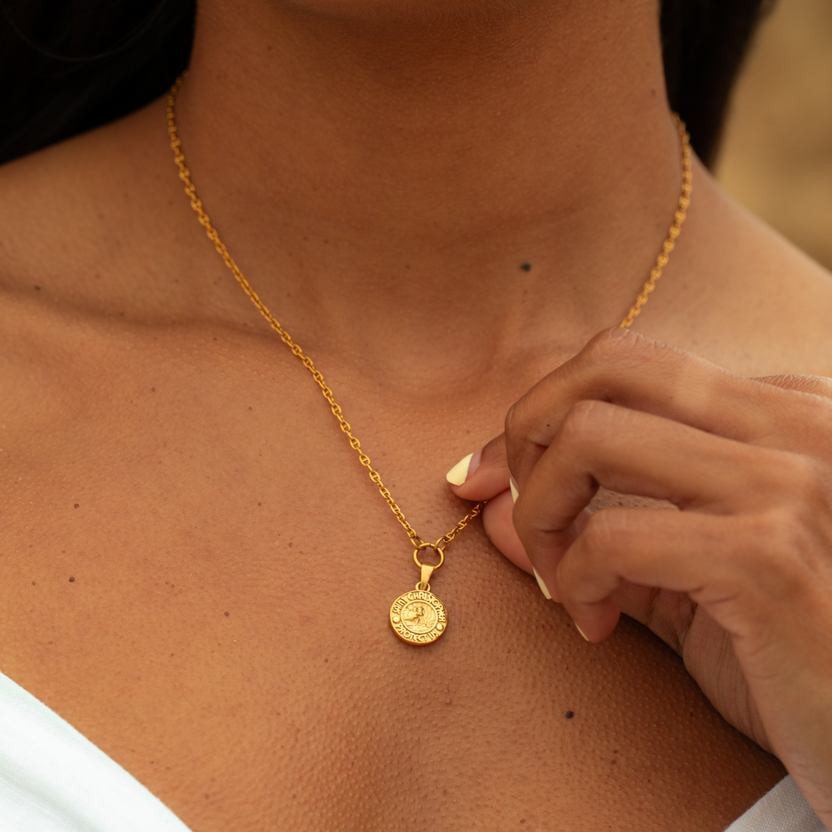 Gold Baby St. Chris Necklace – Get Back Necklaces