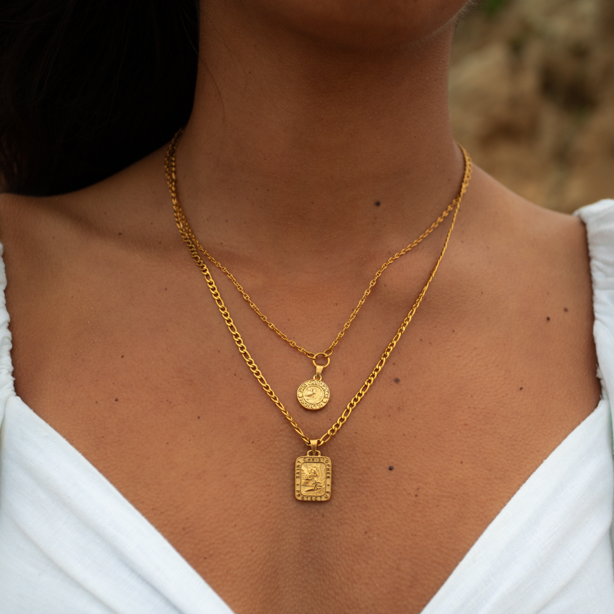 Gold Baby St. Chris Necklace – Get Back Necklaces