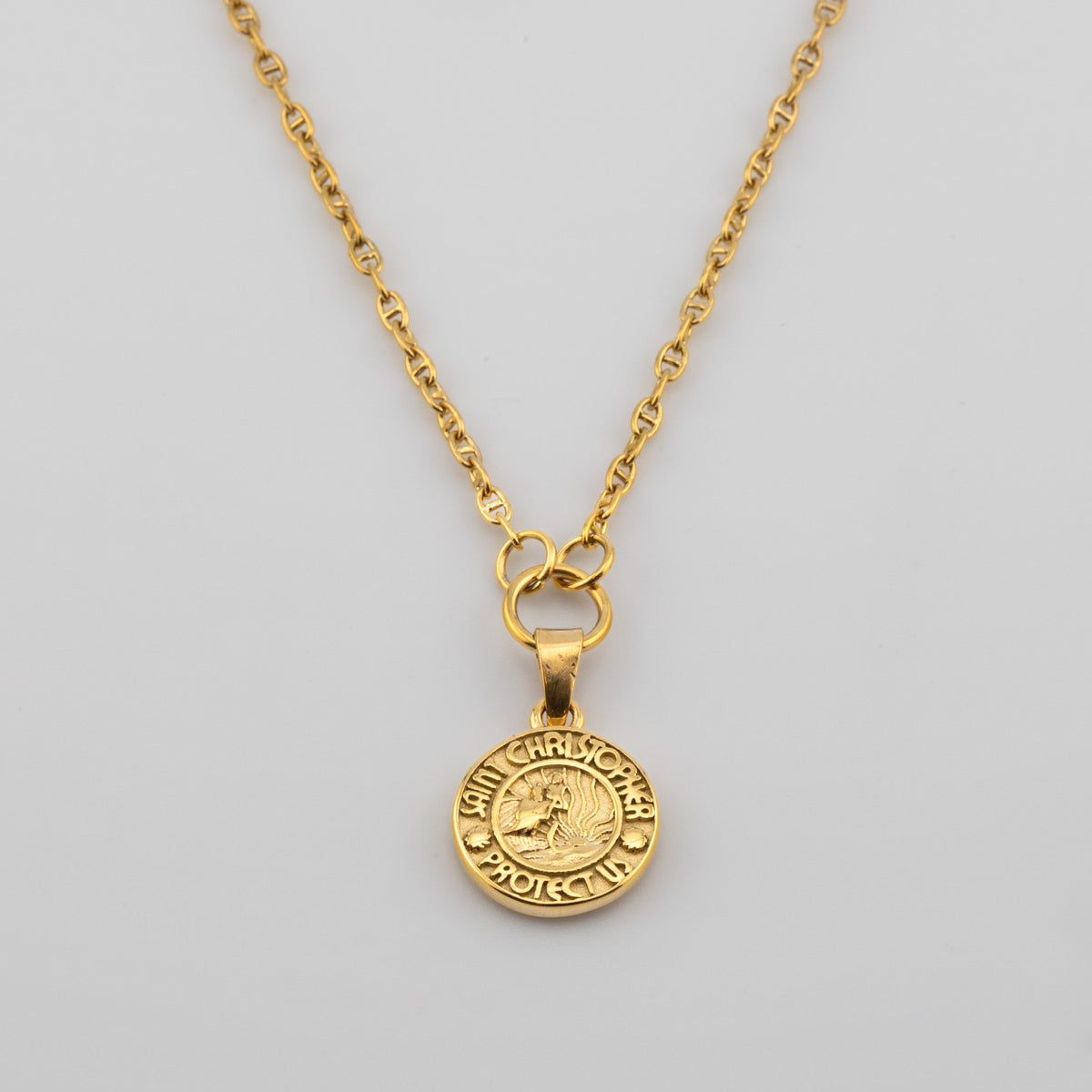 Gold Baby St. Chris Necklace – Get Back Necklaces