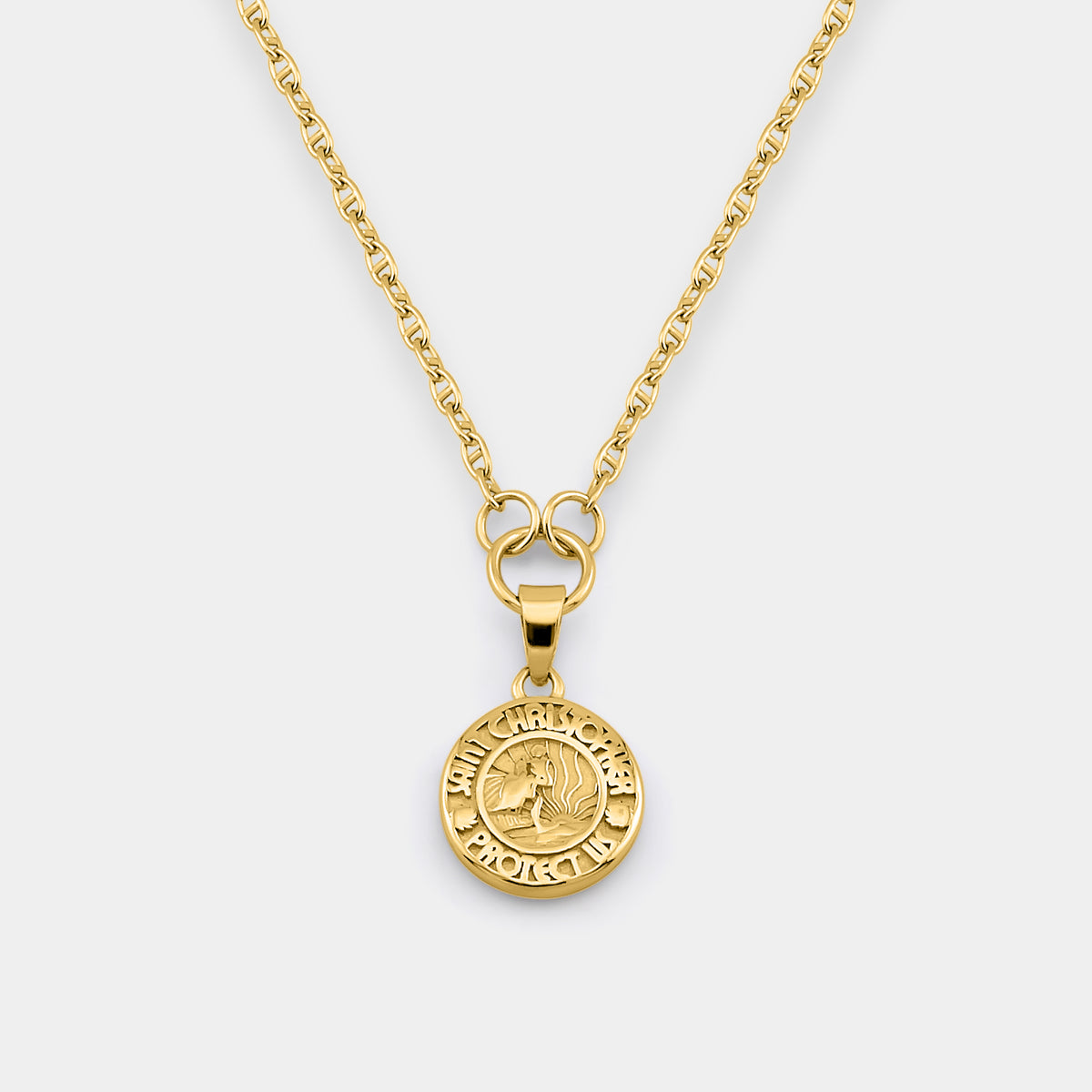 Gold Baby St. Chris Necklace – Get Back Necklaces