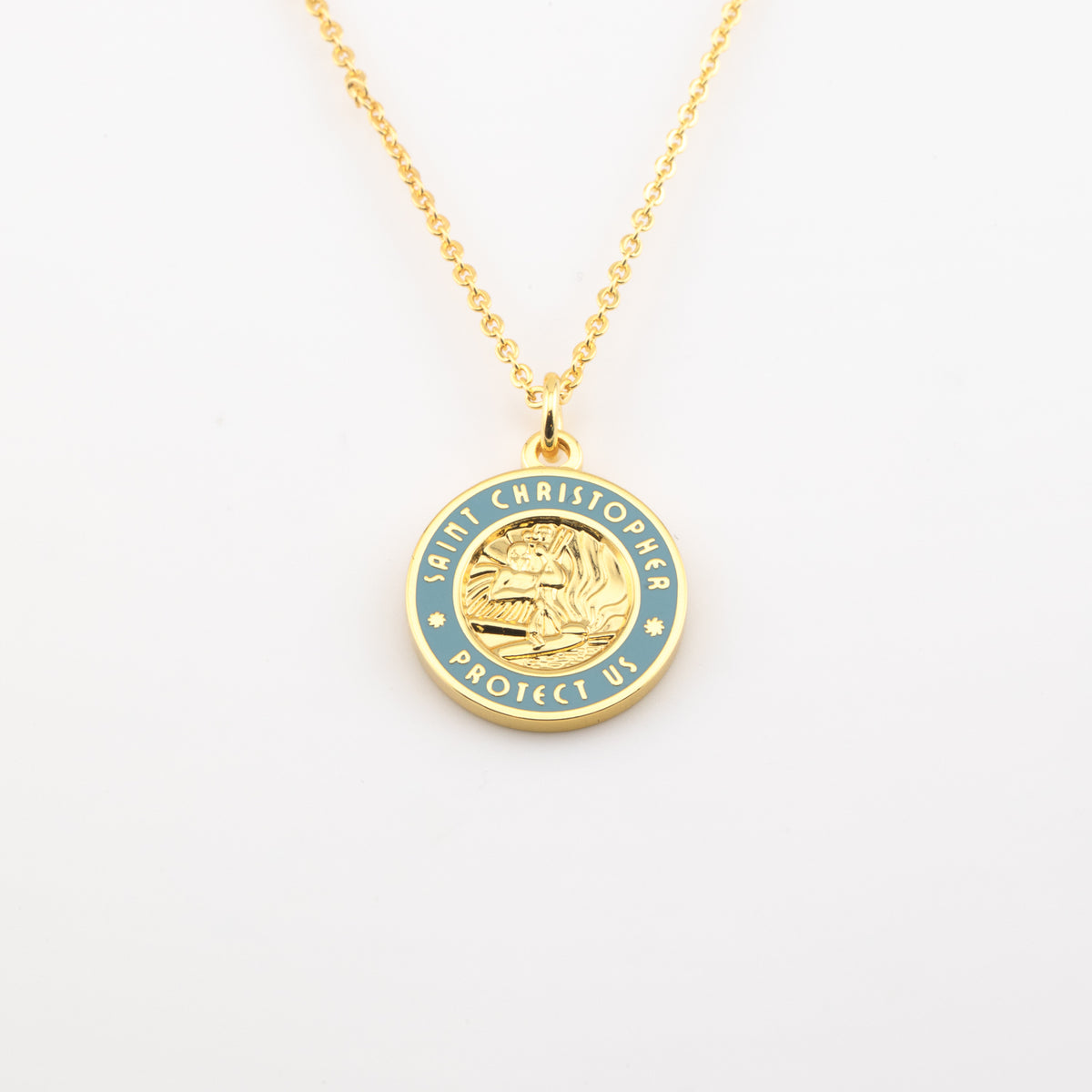 Medium - Gold / Baby Blue – Get Back Necklaces